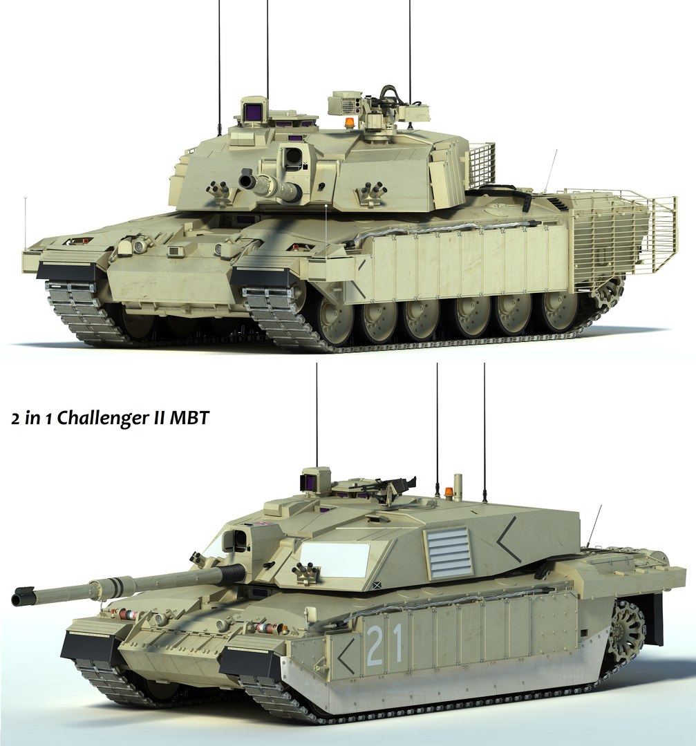 3d challenger 2 mbt tank model