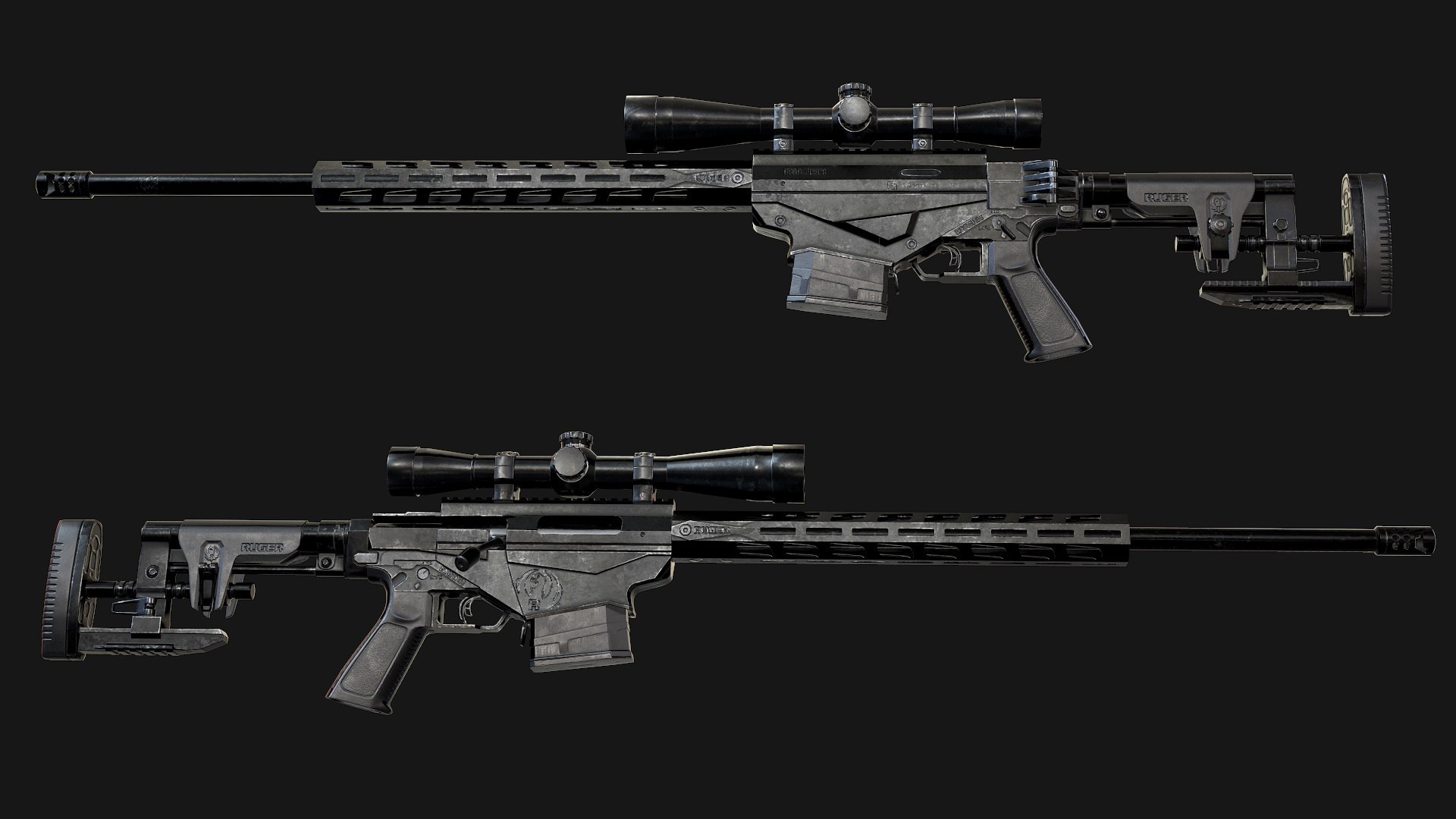 3D Ruger Rifle Aaa Games Model - TurboSquid 1432887
