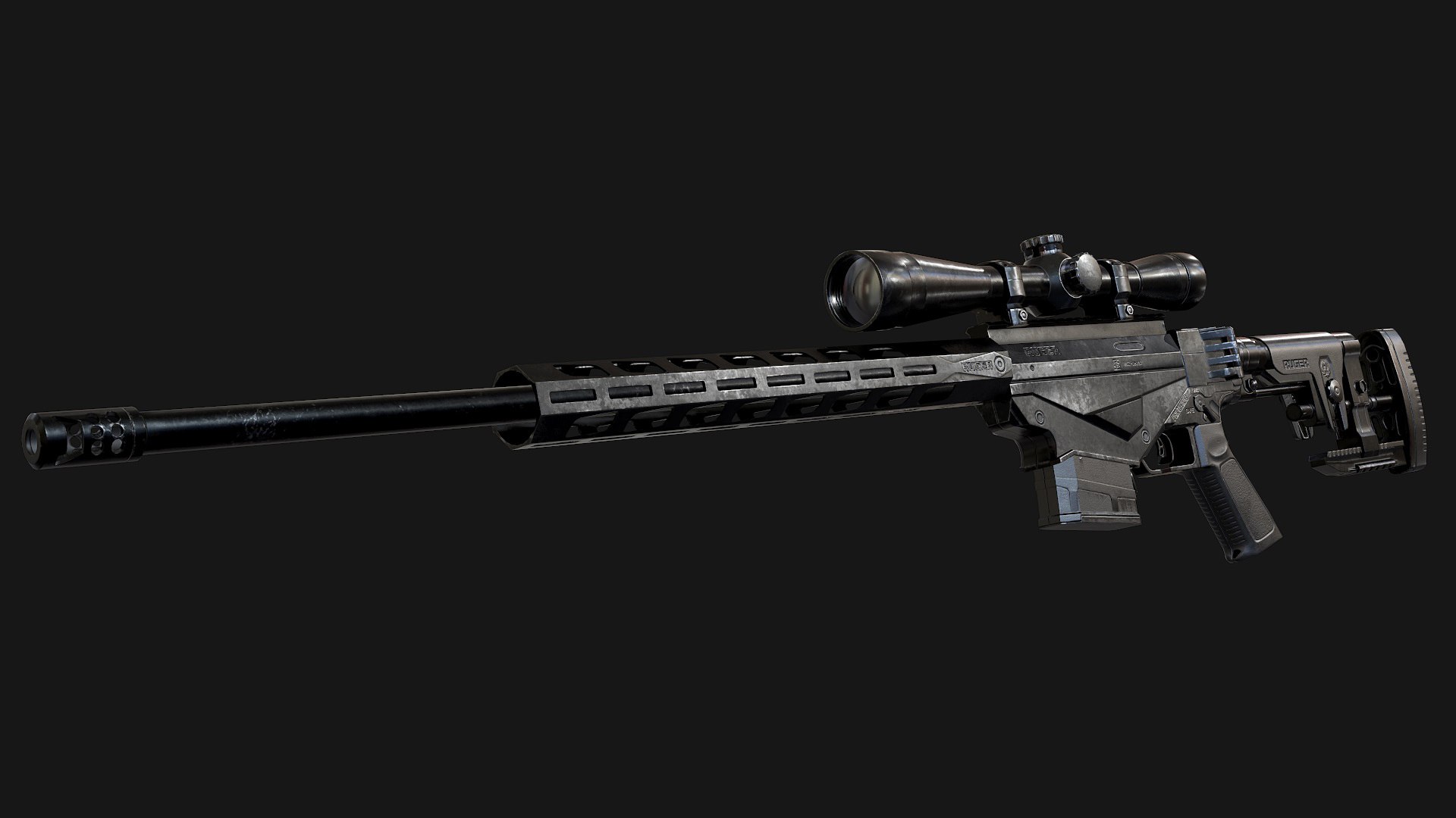 3D Ruger Rifle Aaa Games Model - TurboSquid 1432887