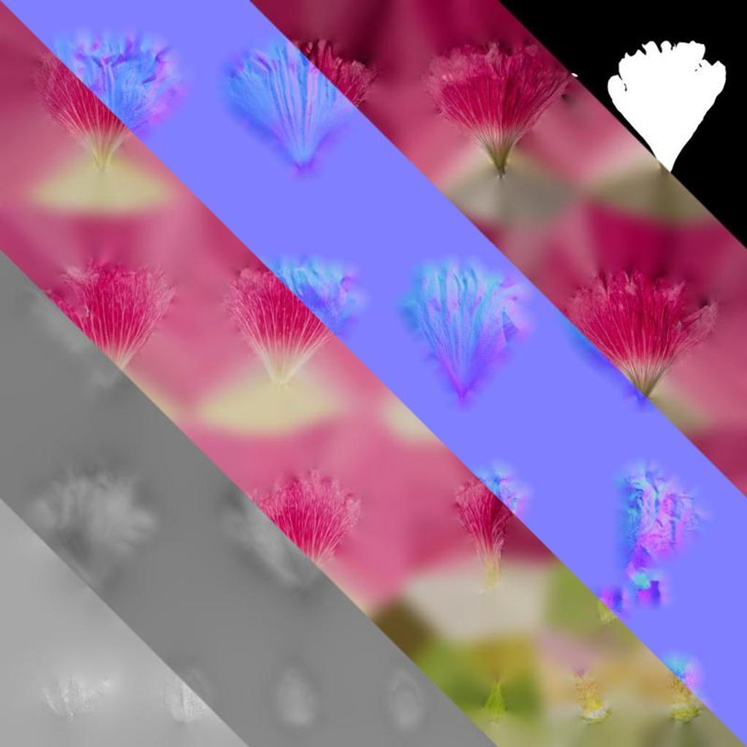 Anydrafts Alcea Rosea Flower 15 Textures 3D Model - TurboSquid 2351987