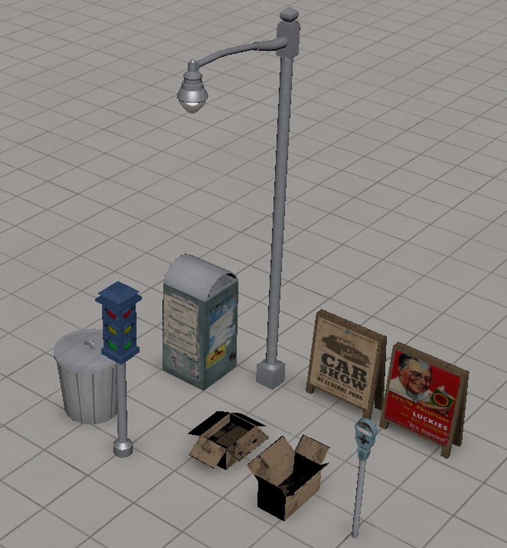 Props Street 3d Fbx