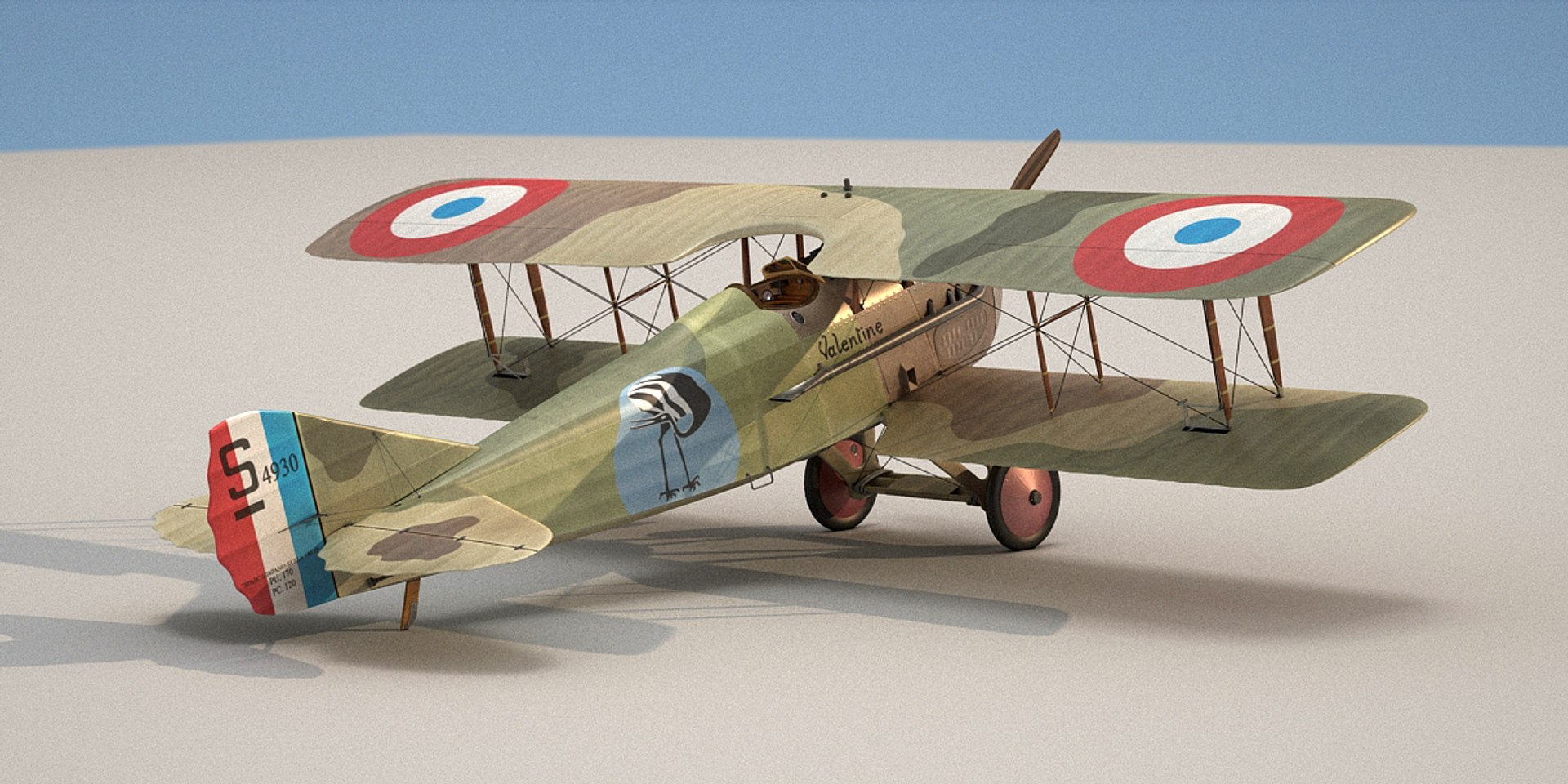 Spad S Xiii Biplane Model - TurboSquid 1424261