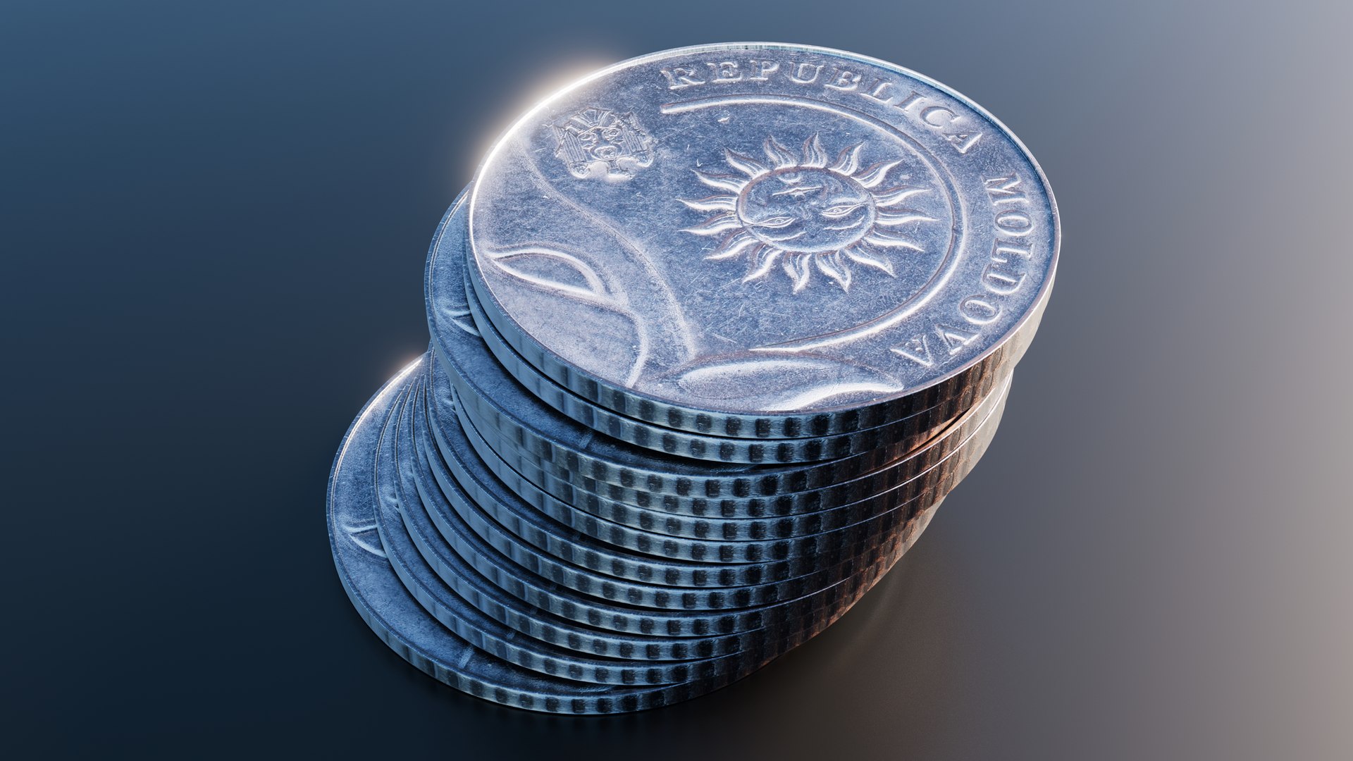 3D Moldovan Leu Coin Model - TurboSquid 2286732