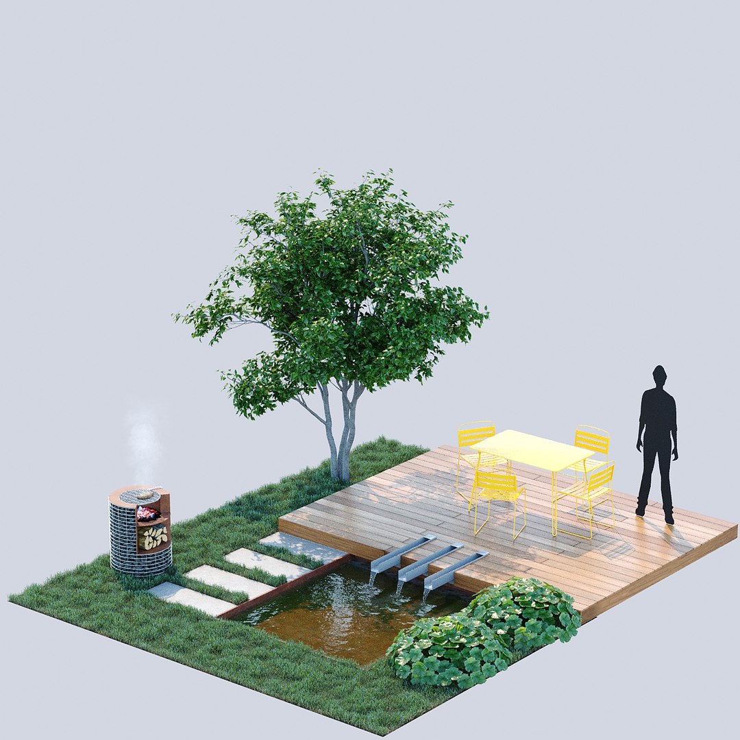 Patio Model - TurboSquid 2017048