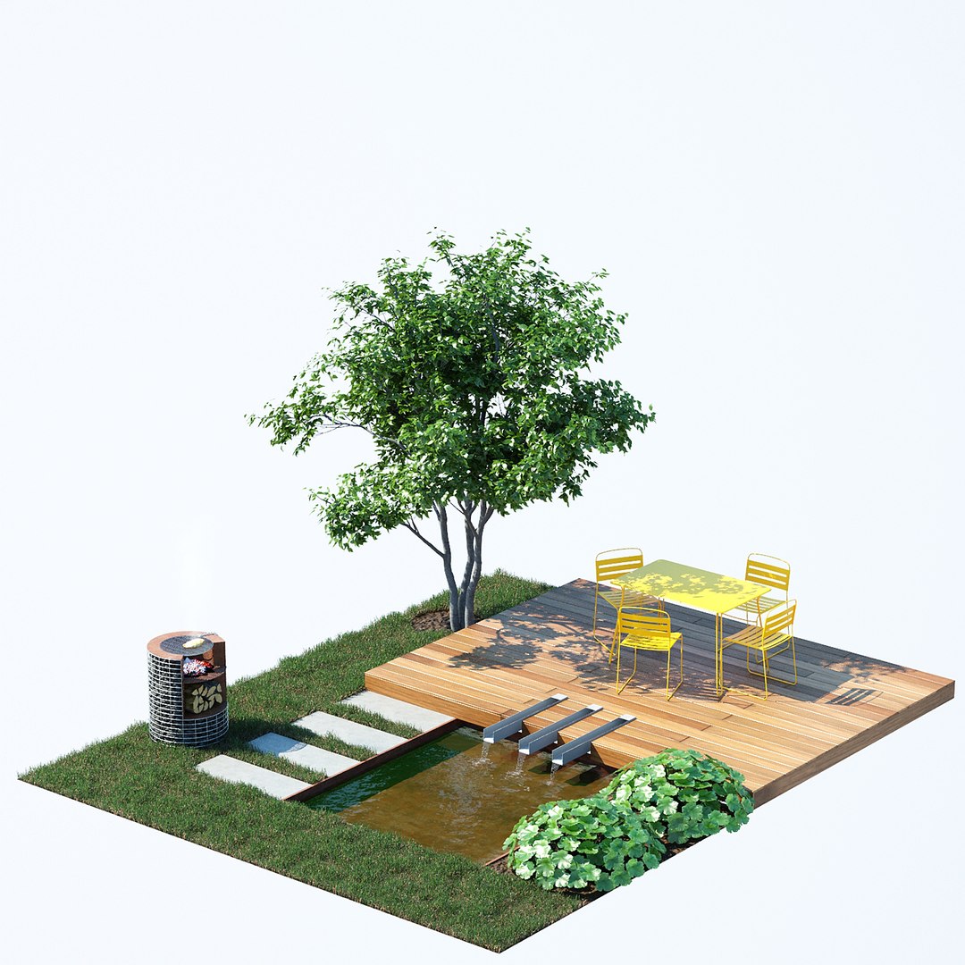 Patio Model - TurboSquid 2017048