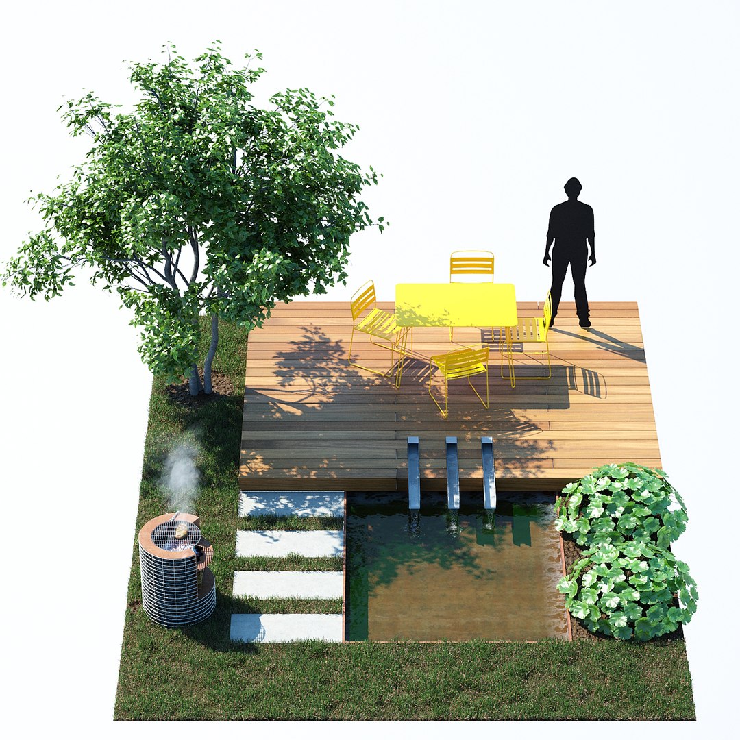 Patio Model - TurboSquid 2017048