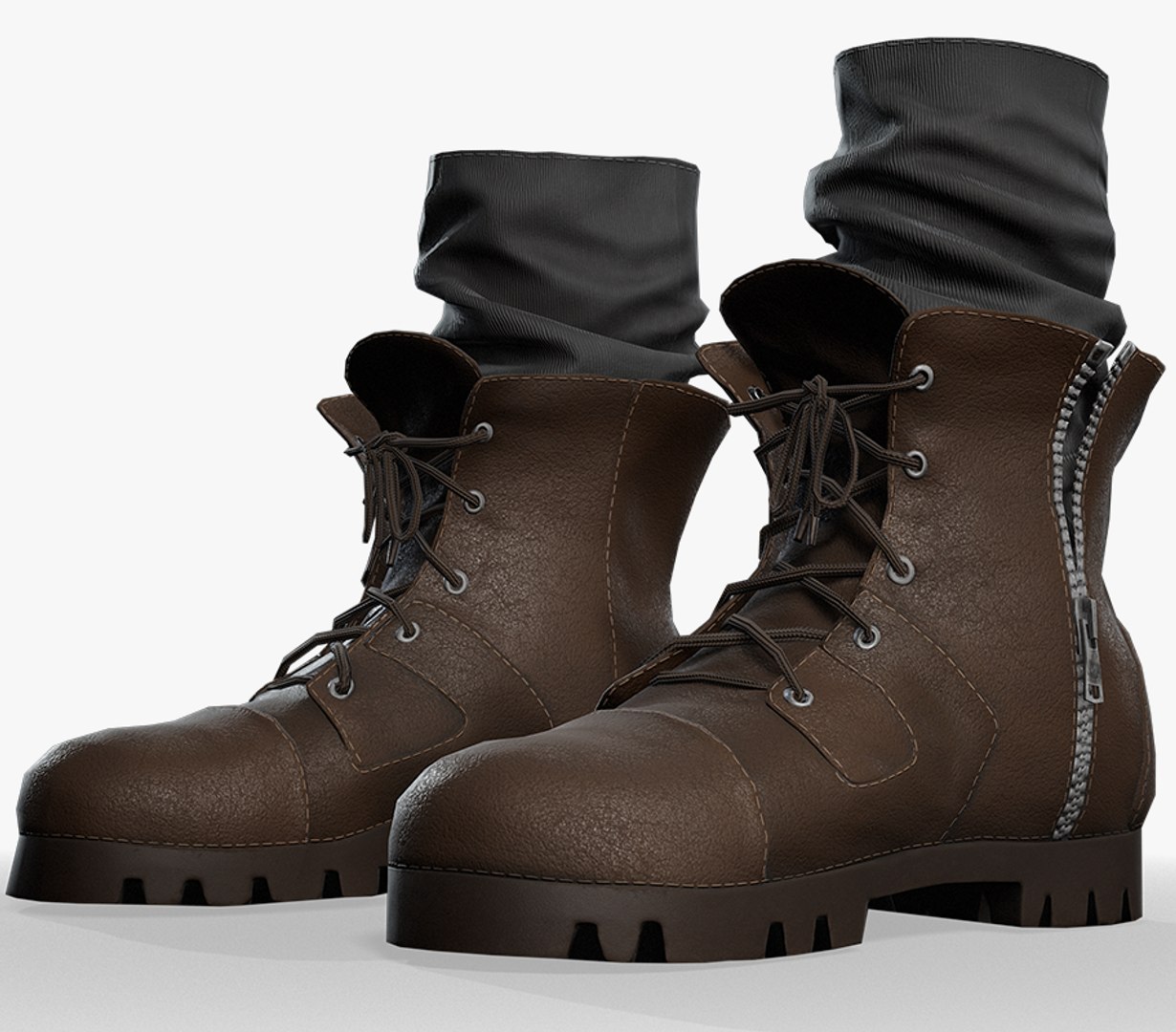 Brown Half Boots 3D - TurboSquid 2195584