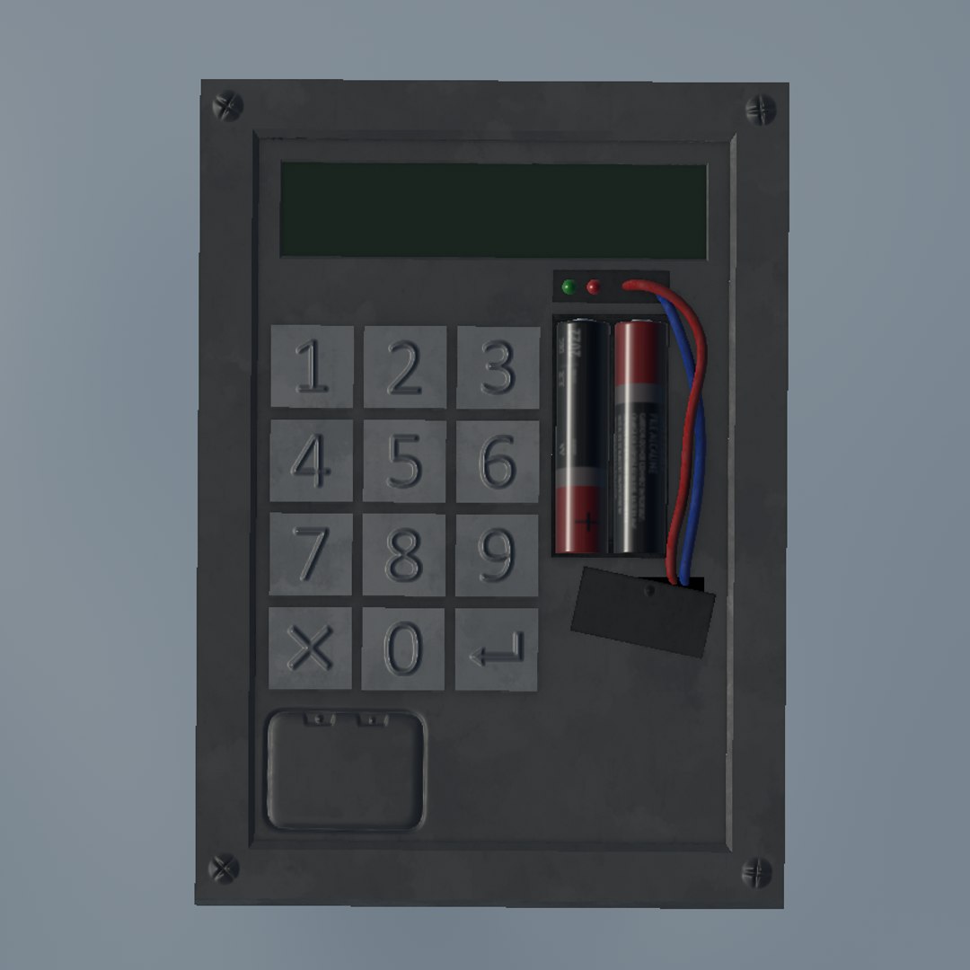 Keypad Lock Asset Low-poly 3D Model - TurboSquid 1231964