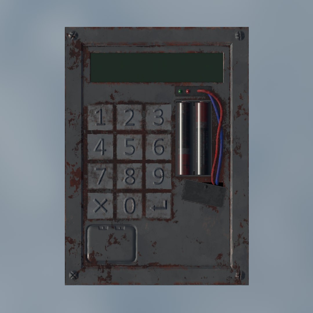 Keypad Lock Asset Low-poly 3D Model - TurboSquid 1231964