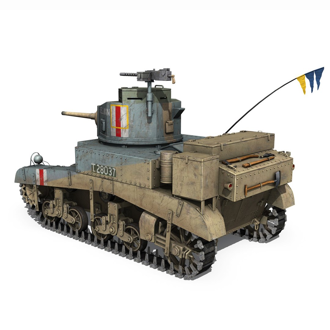 3d Model British - M3 Light Tank
