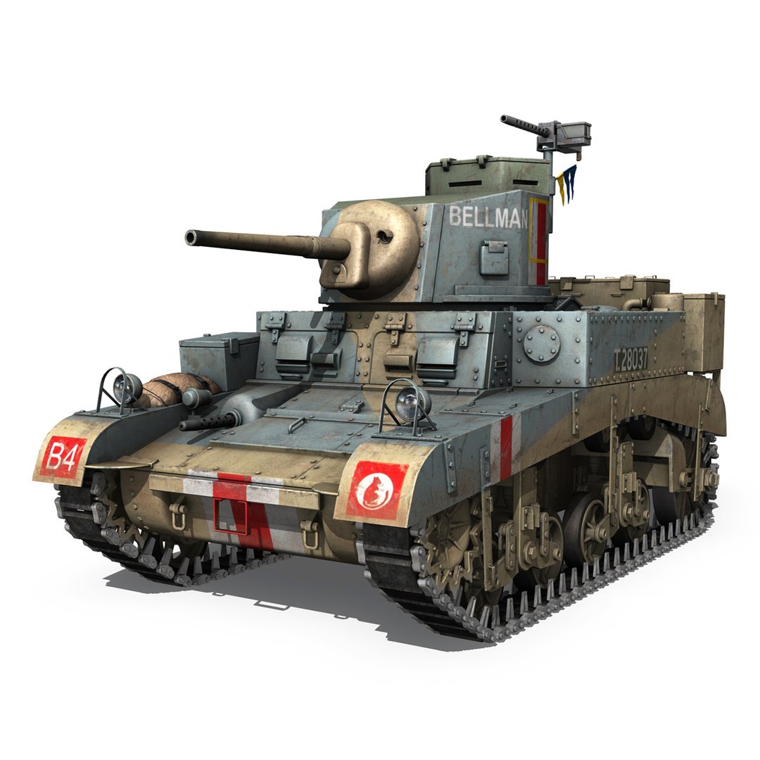 3d Model British - M3 Light Tank