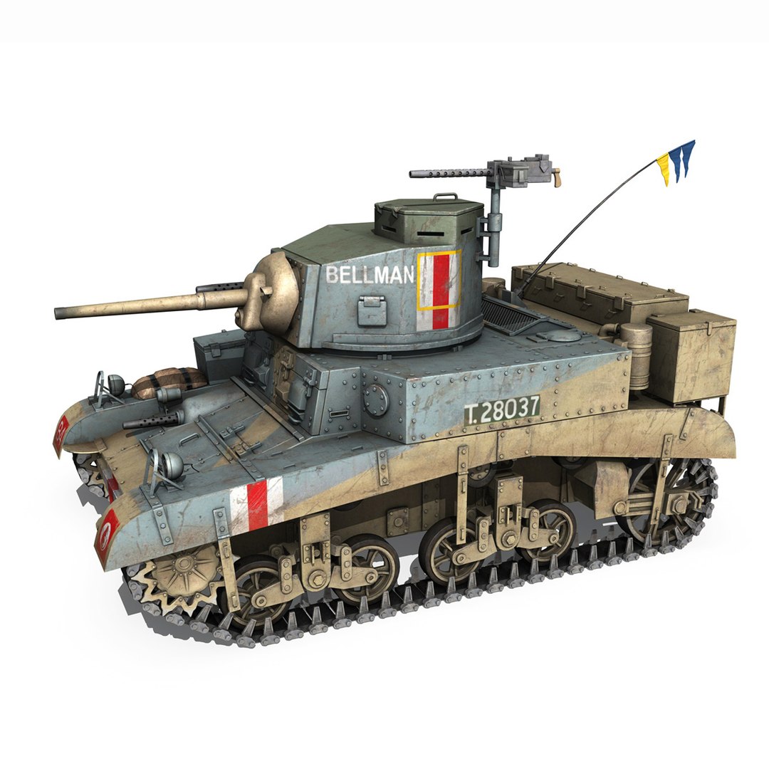 3d Model British - M3 Light Tank