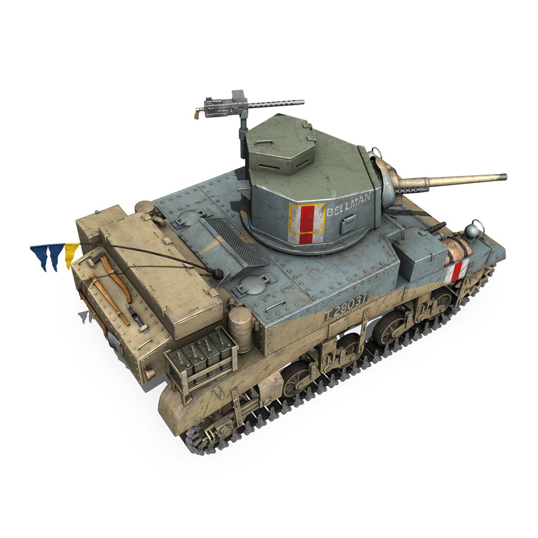 3d Model British - M3 Light Tank