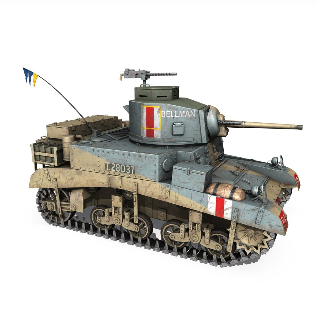 3d Model British - M3 Light Tank