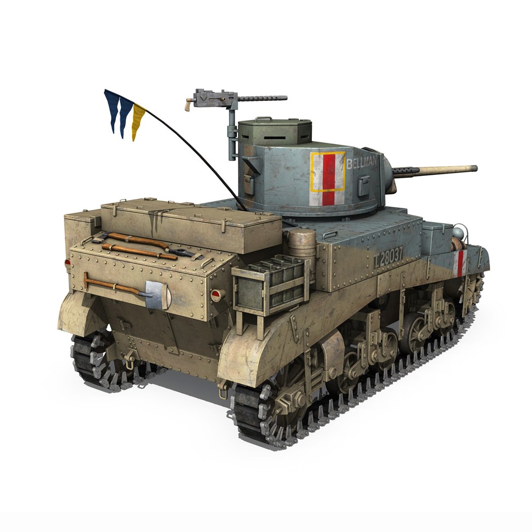 3d Model British - M3 Light Tank