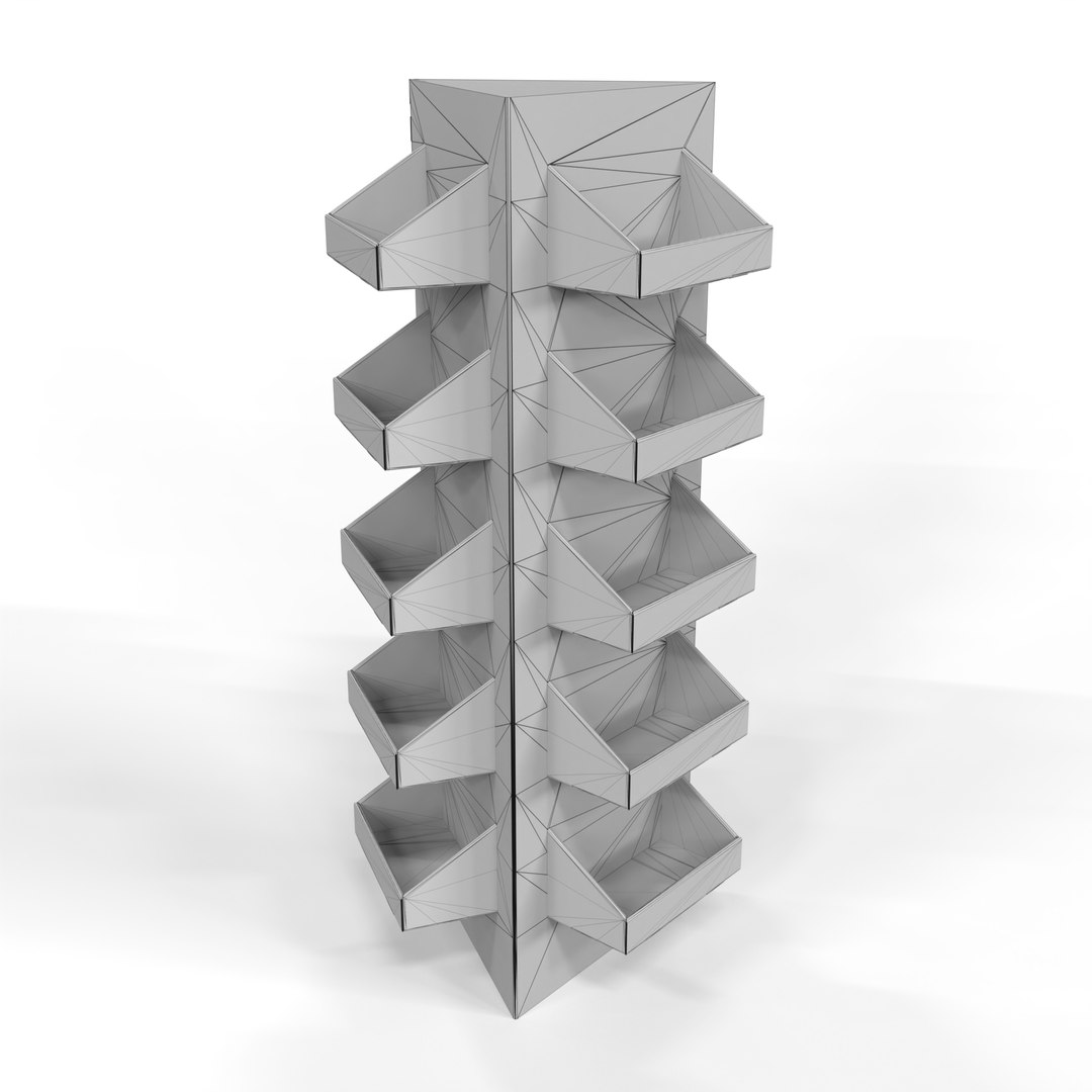 Point Of Sale Cardboard Display Stand 3D - TurboSquid 2380715