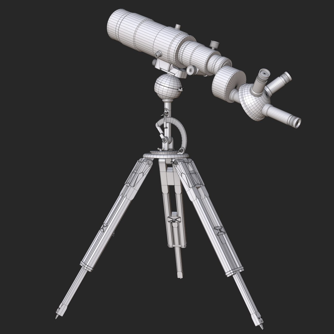 Old antique telescope 3D model - TurboSquid 1416699