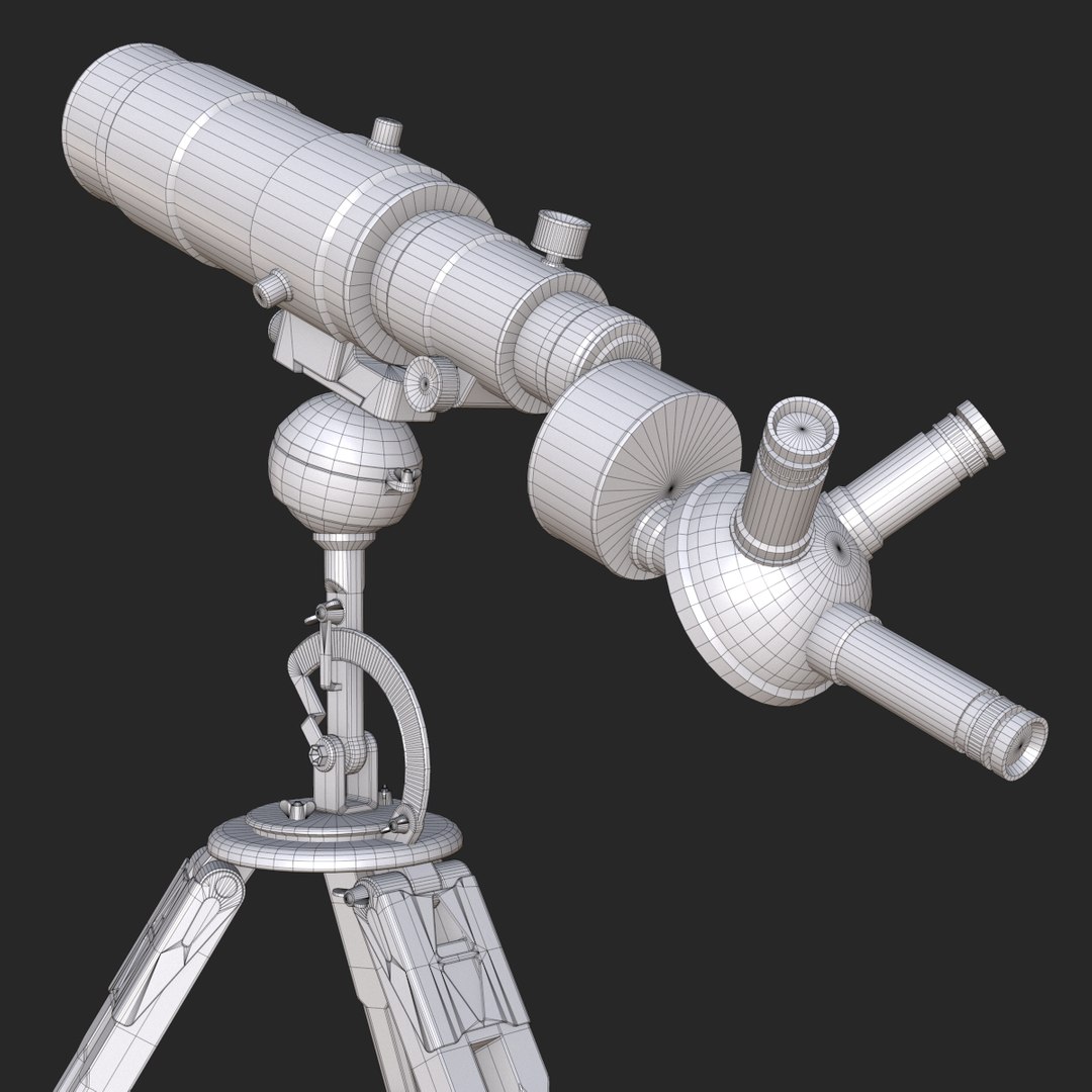 Old antique telescope 3D model - TurboSquid 1416699