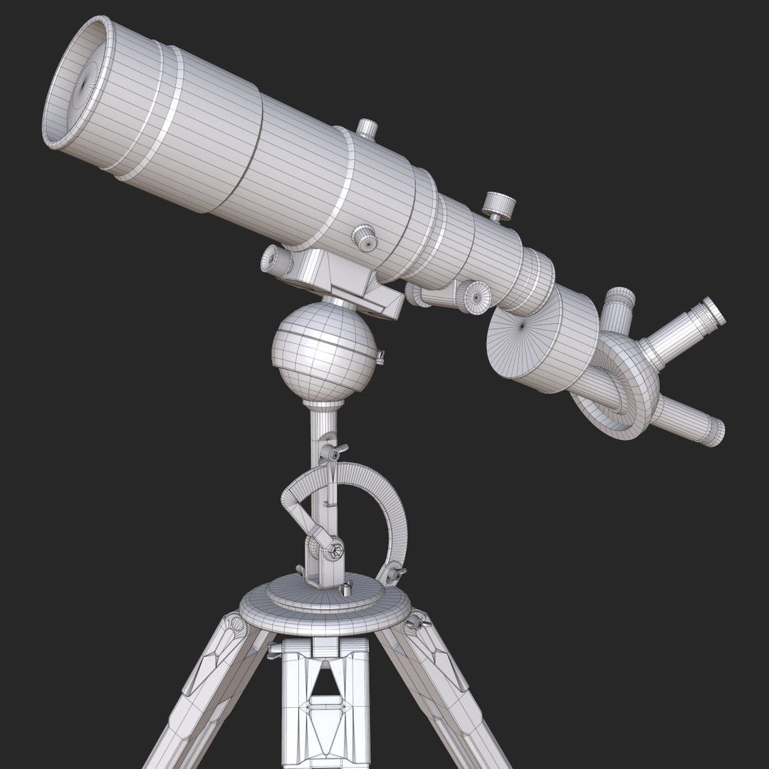 Old antique telescope 3D model - TurboSquid 1416699