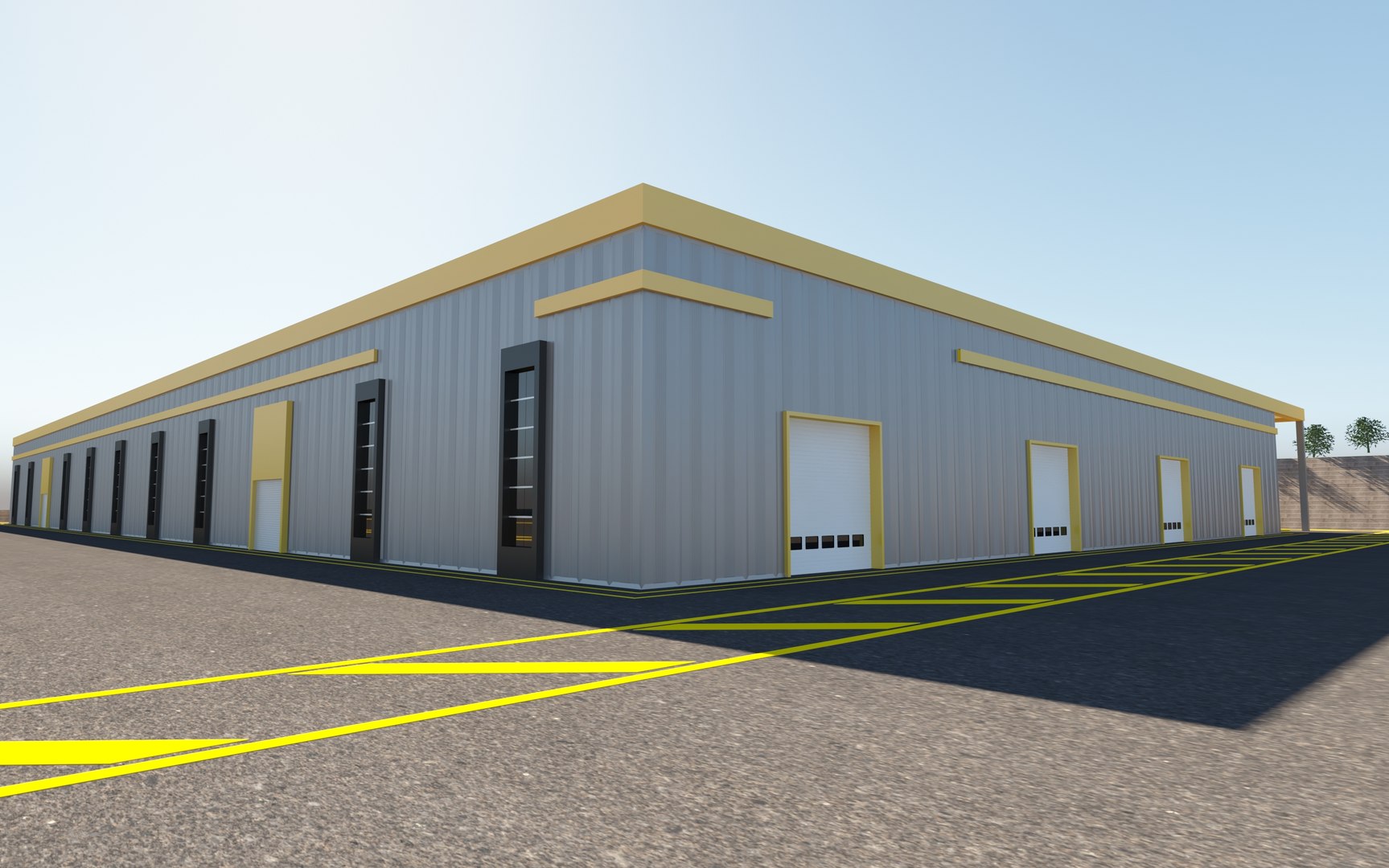 3D Generic Factory Executive Building Model - TurboSquid 1972426