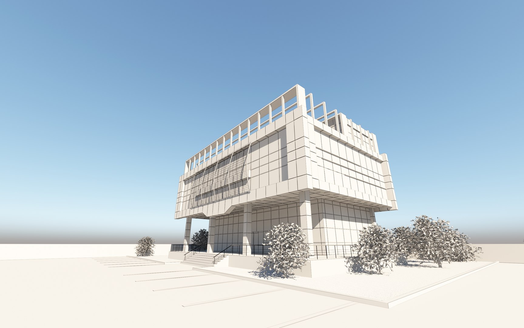 3D Generic Factory Executive Building Model - TurboSquid 1972426