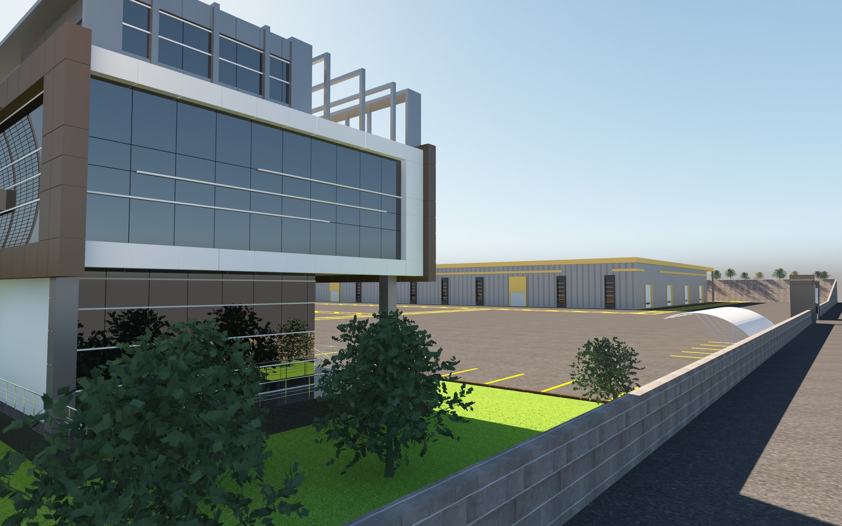 3D Generic Factory Executive Building Model - TurboSquid 1972426