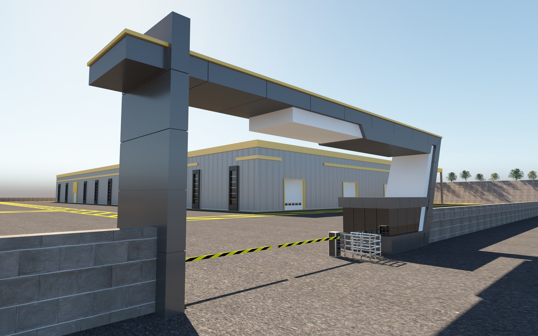 3D Generic Factory Executive Building Model - TurboSquid 1972426