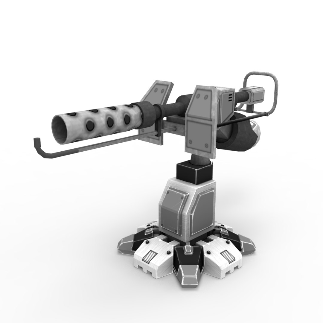 sci-fi flamethrower 3d fbx