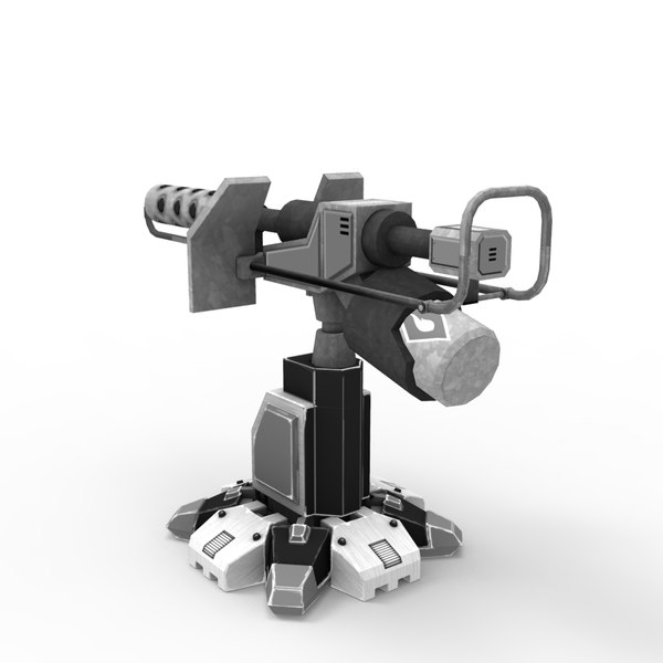 sci-fi flamethrower 3d fbx