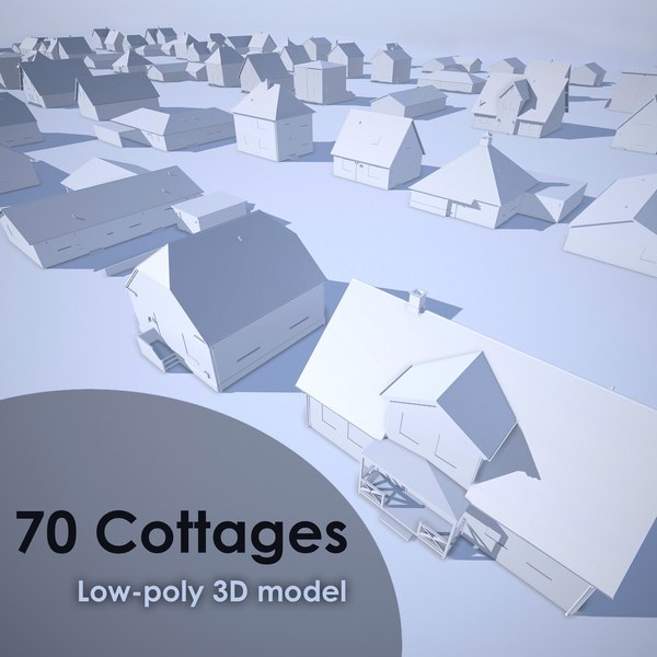3D 70 Cottages - TurboSquid 1880590