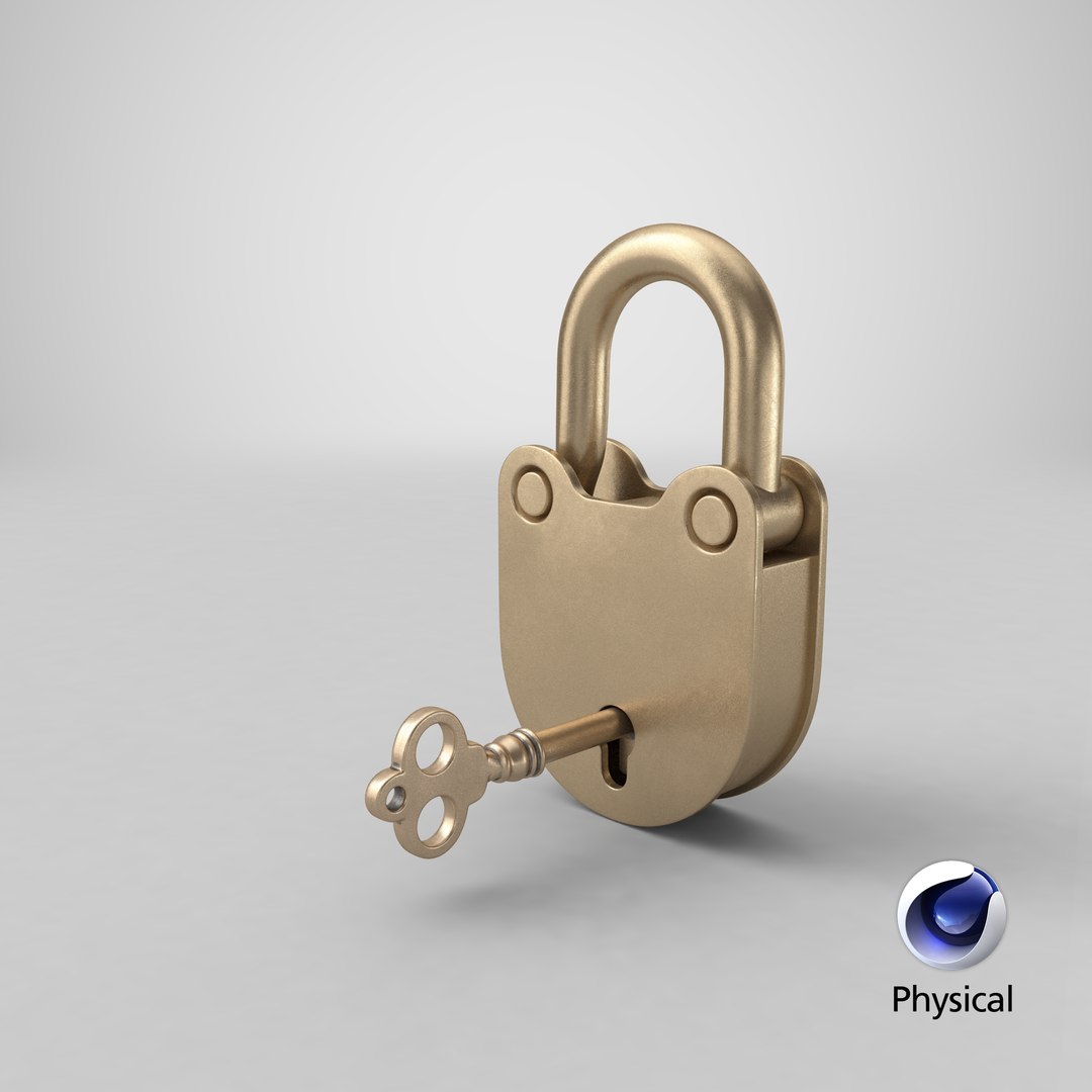 3D Model Real Padlock Key - TurboSquid 1481422