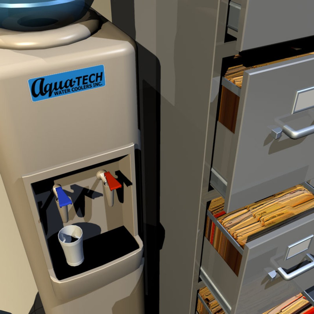 Cooler File Cabinet 01 3d Model
