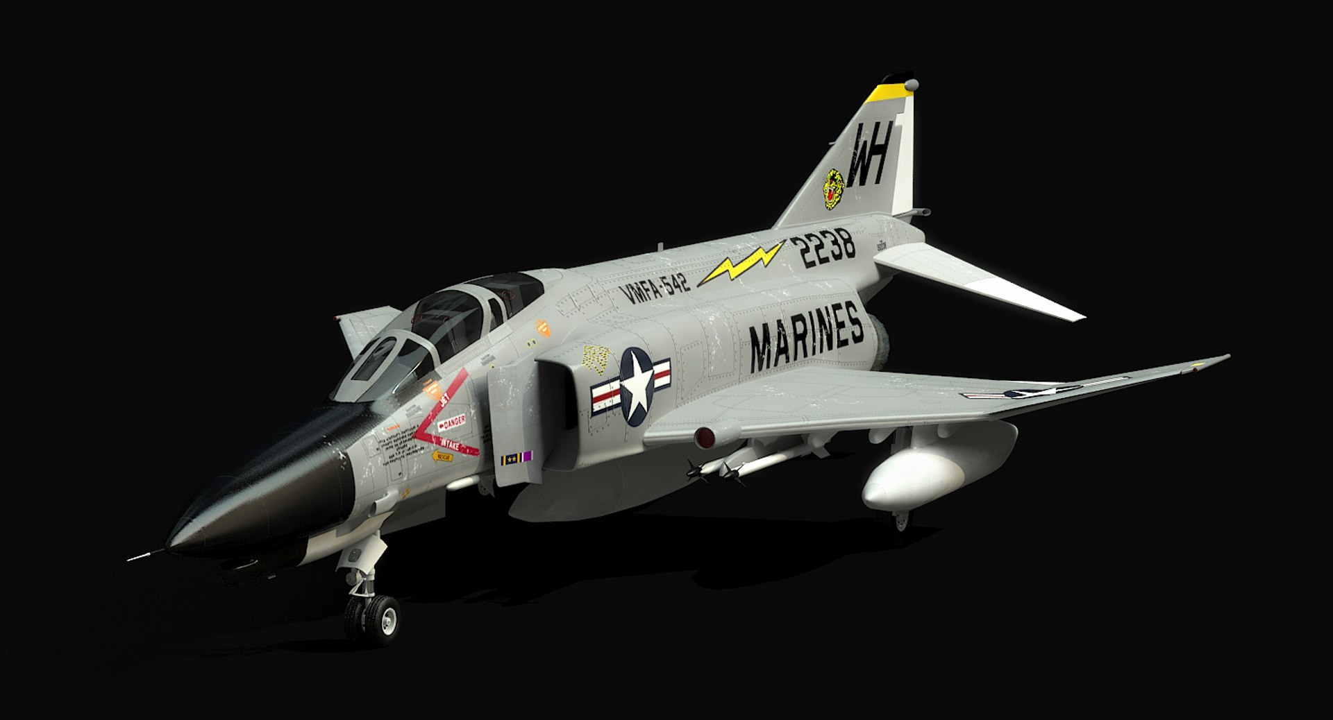 F-4 Phantom Vmfa-542 3d Model