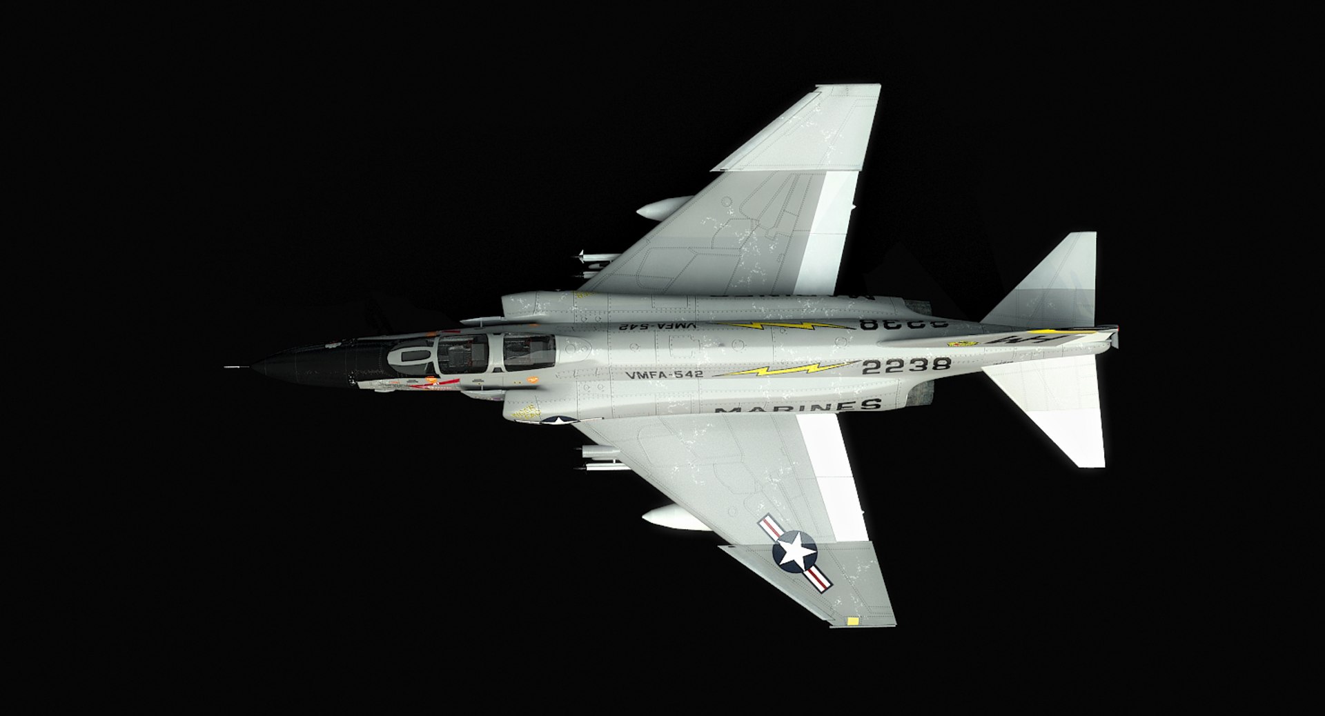 F-4 Phantom Vmfa-542 3d Model