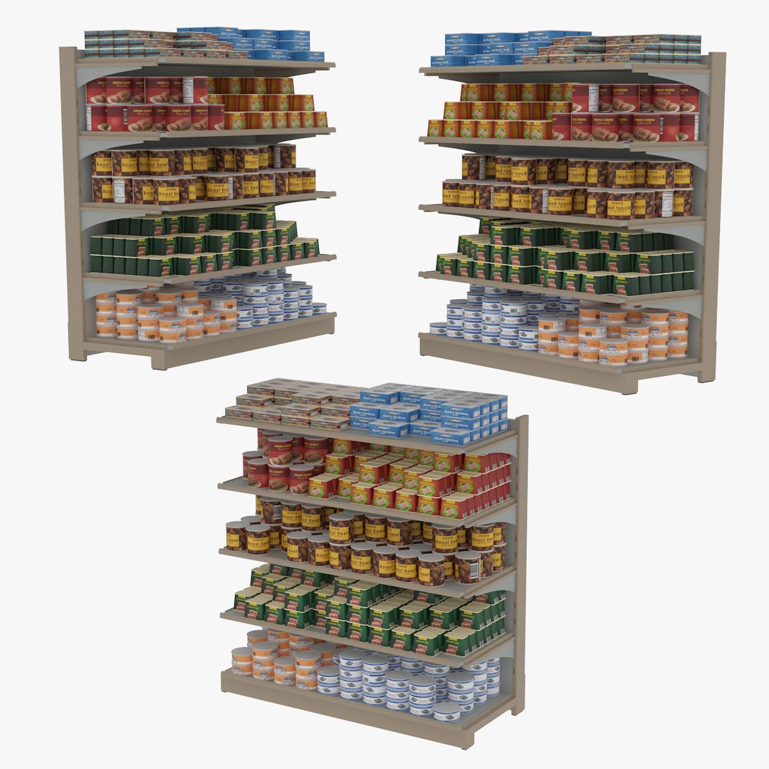 3D Shelf Food - TurboSquid 2207145