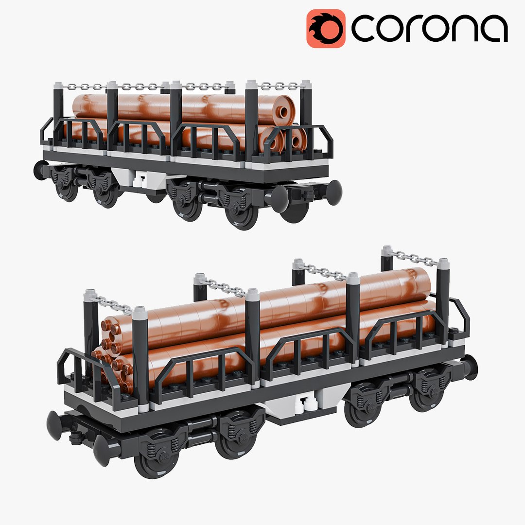 Train Cargo Tree Lego 3D Model - TurboSquid 2106313