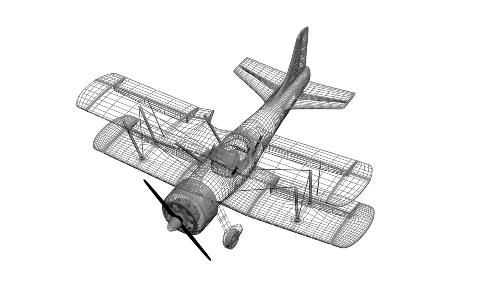 Biplane Aircraft 3D Model - TurboSquid 1804949
