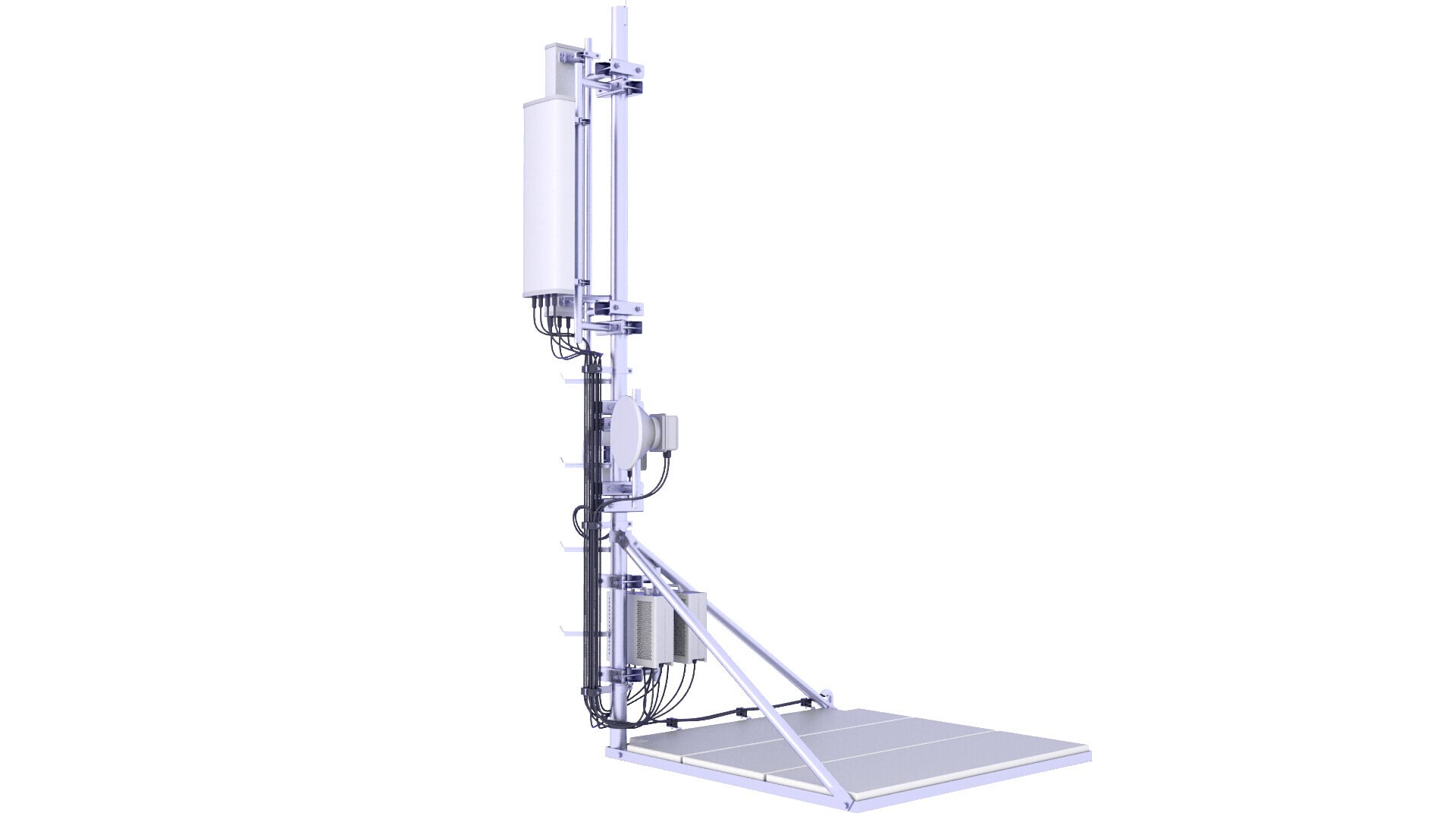 3D Roof GSM Cell Tower Station 6 And Base Station Box SET - TurboSquid ...