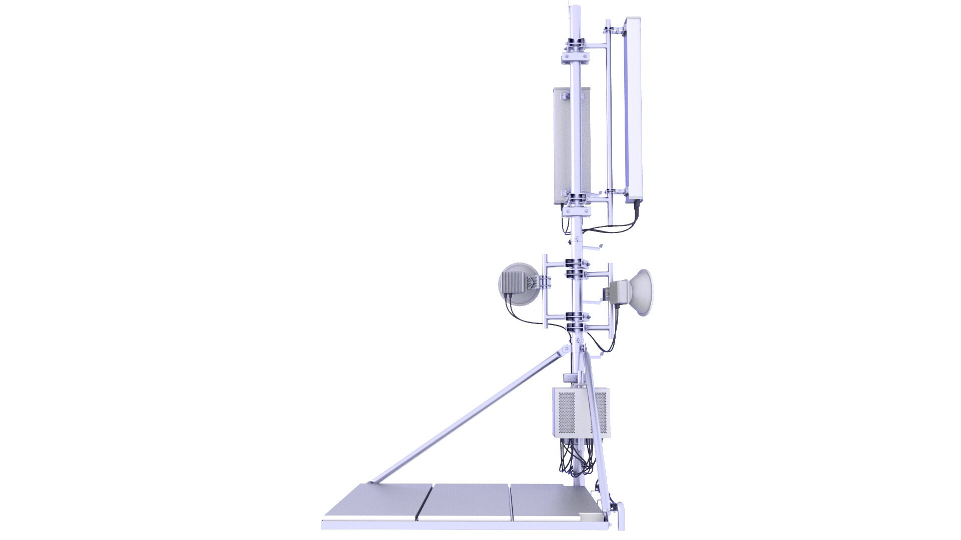 3D Roof GSM Cell Tower Station 6 And Base Station Box SET - TurboSquid ...