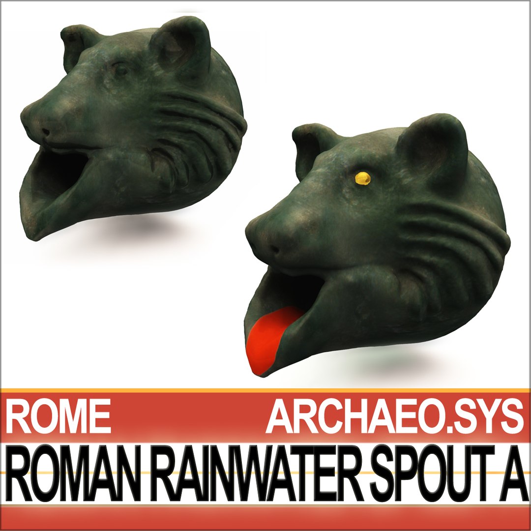 3D Roman Rainwater Spout - TurboSquid 1227659