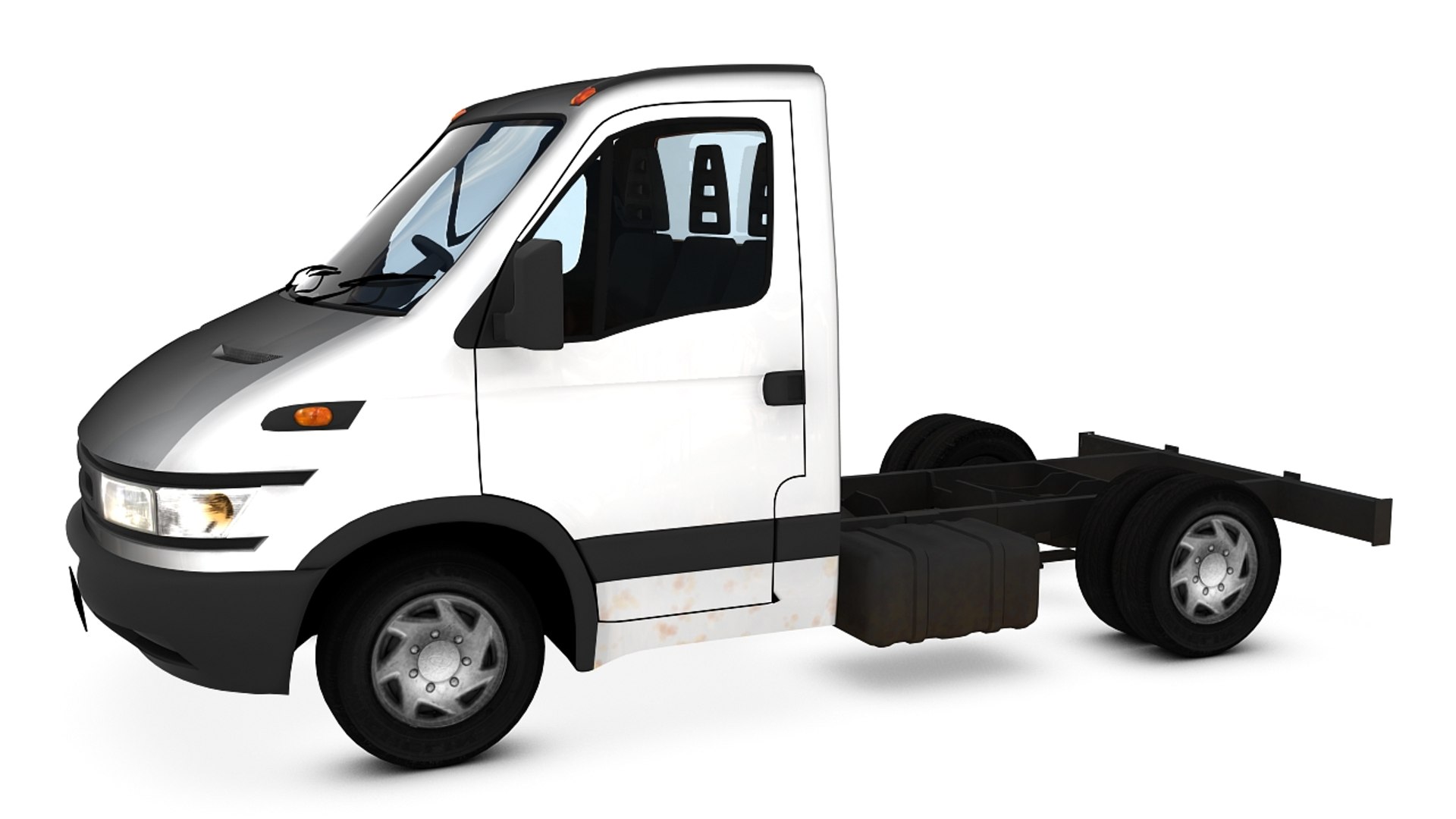 3d model of chassis cab van