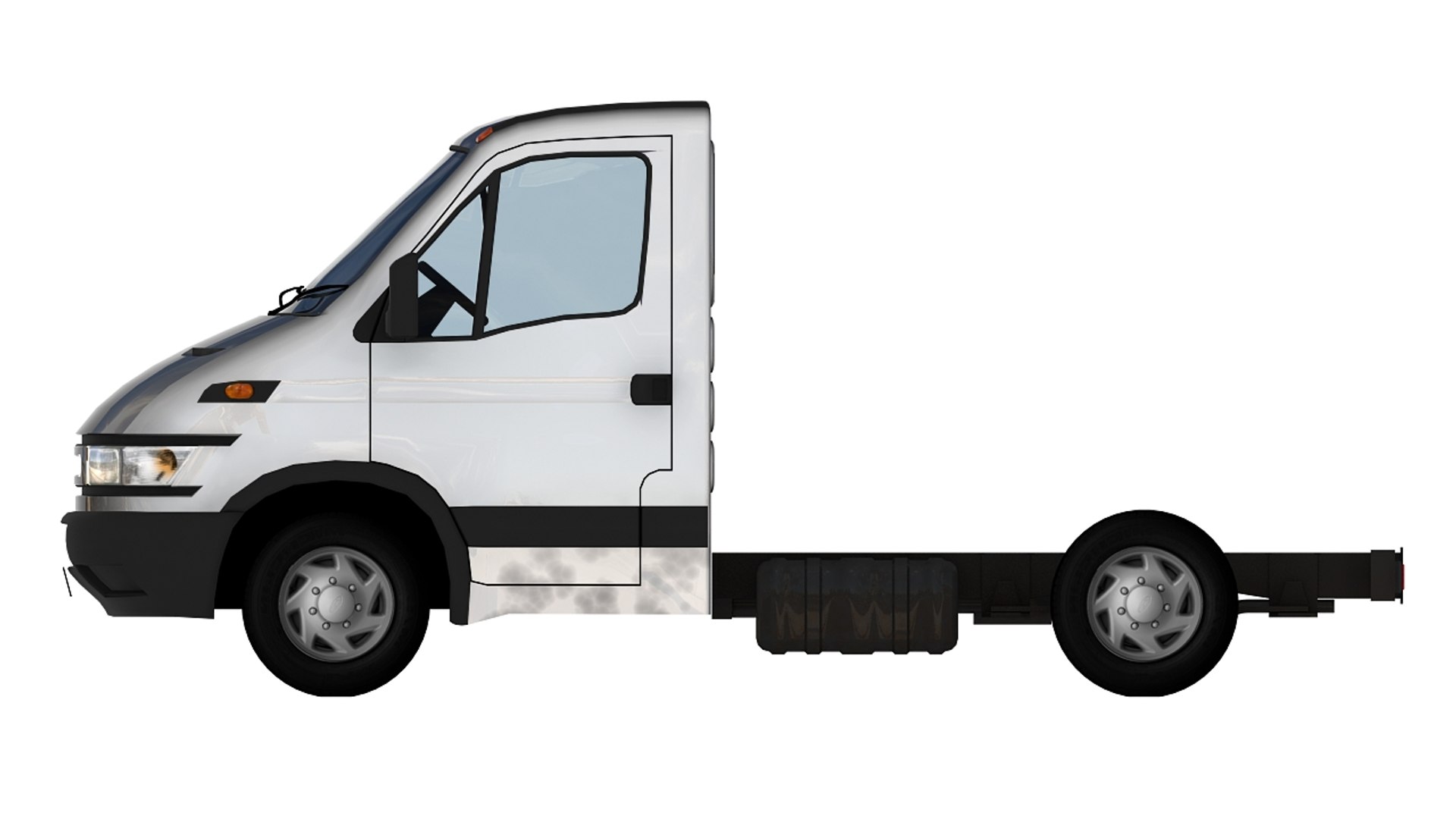3d model of chassis cab van