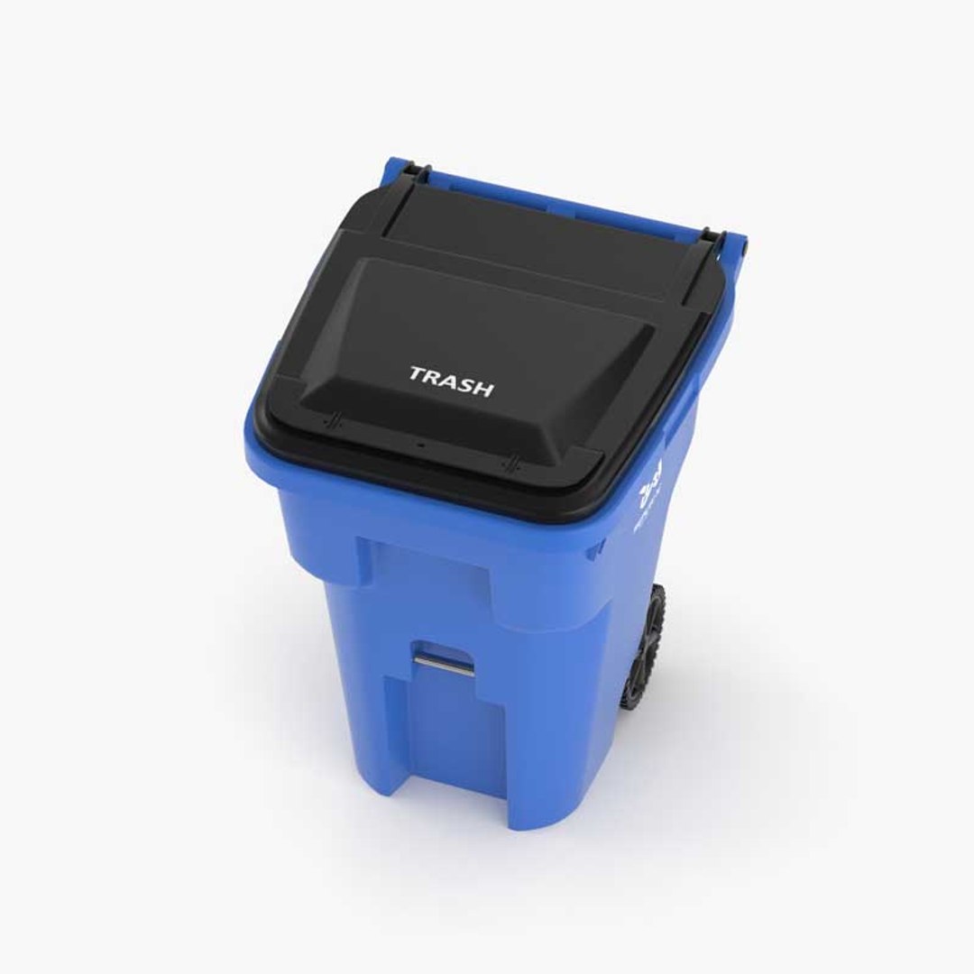 95 Gallon Trash Container 3D model - TurboSquid 1927166