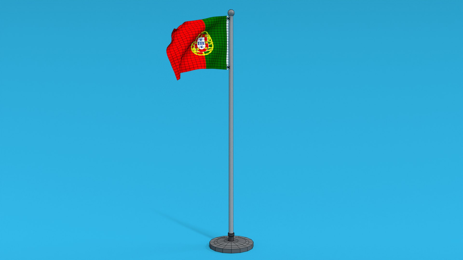 Low Poly Seamless Animated Portugal Flag 3D Model - TurboSquid 1911129