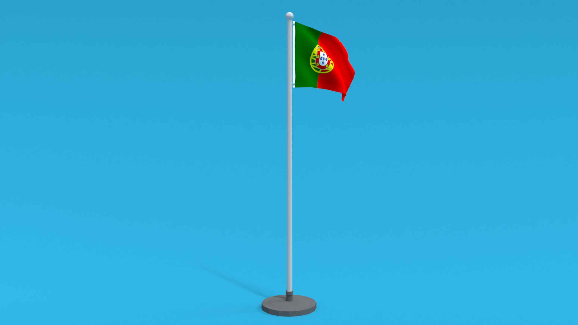 Low Poly Seamless Animated Portugal Flag 3D Model - TurboSquid 1911129