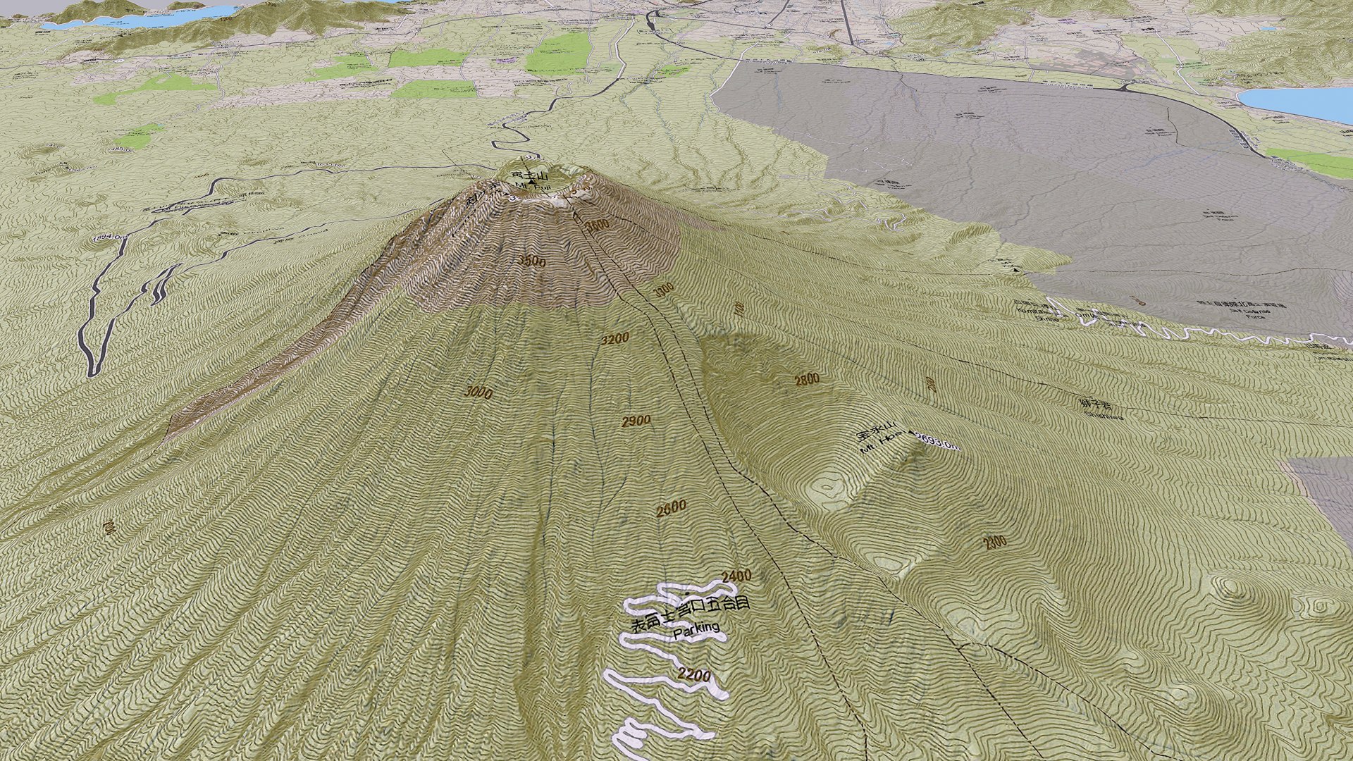 3D model Mount Fuji Japan Highly detailed - TurboSquid 1945933
