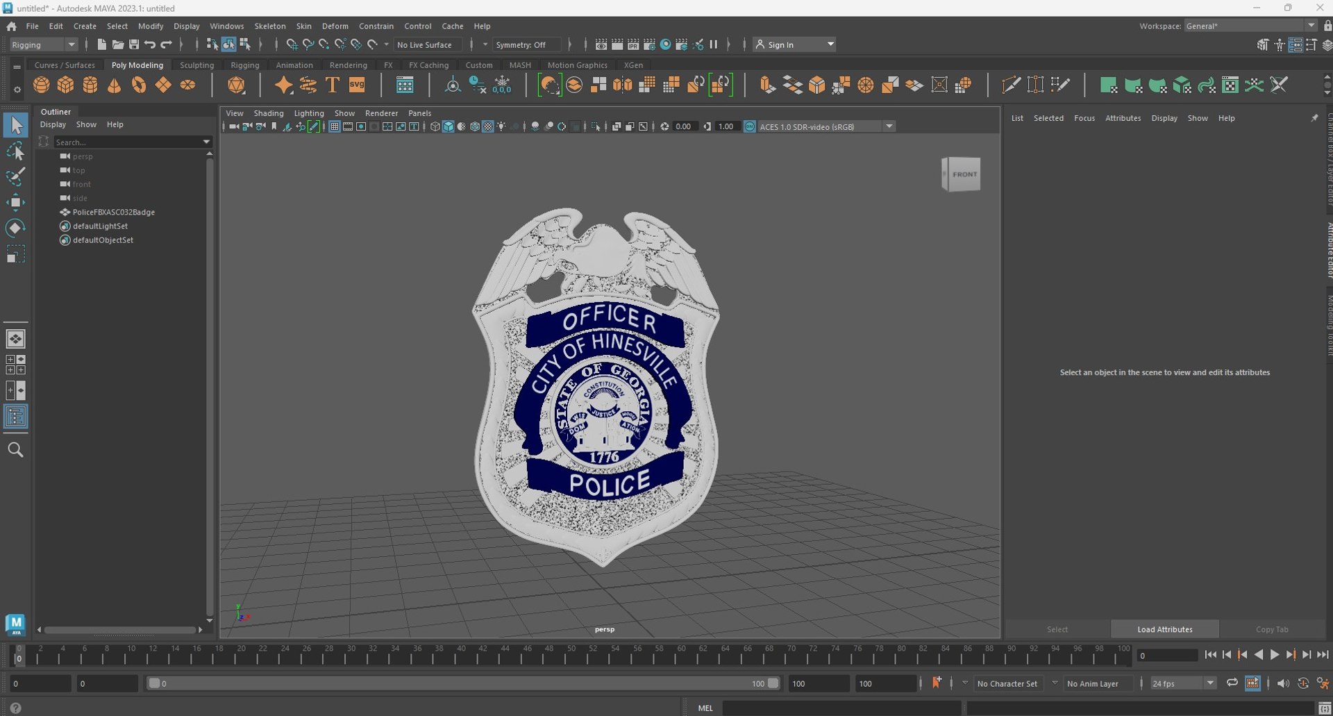 Police Badge model - TurboSquid 2149634