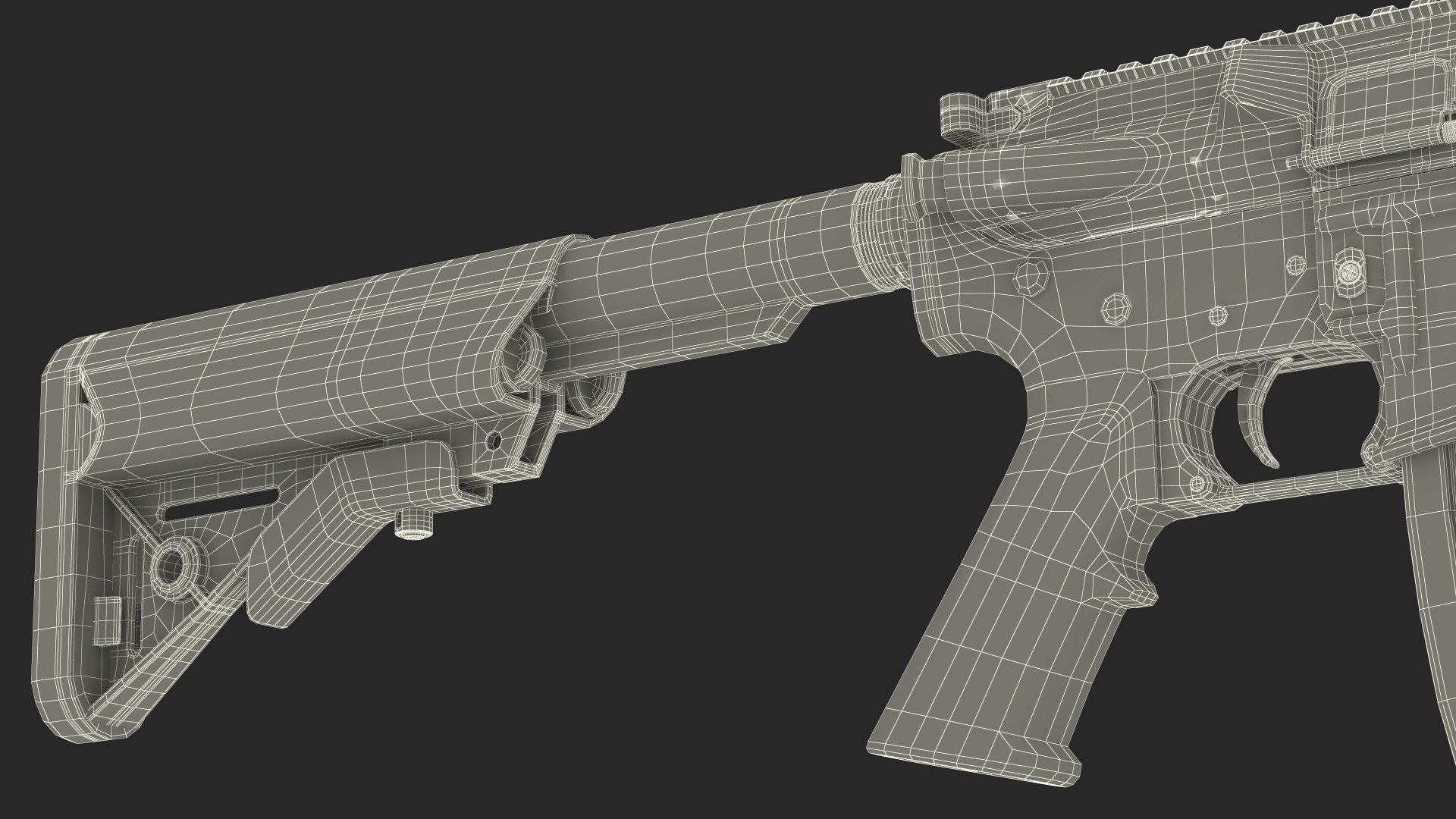 3D Assault Rifle With Rail System - TurboSquid 2211415