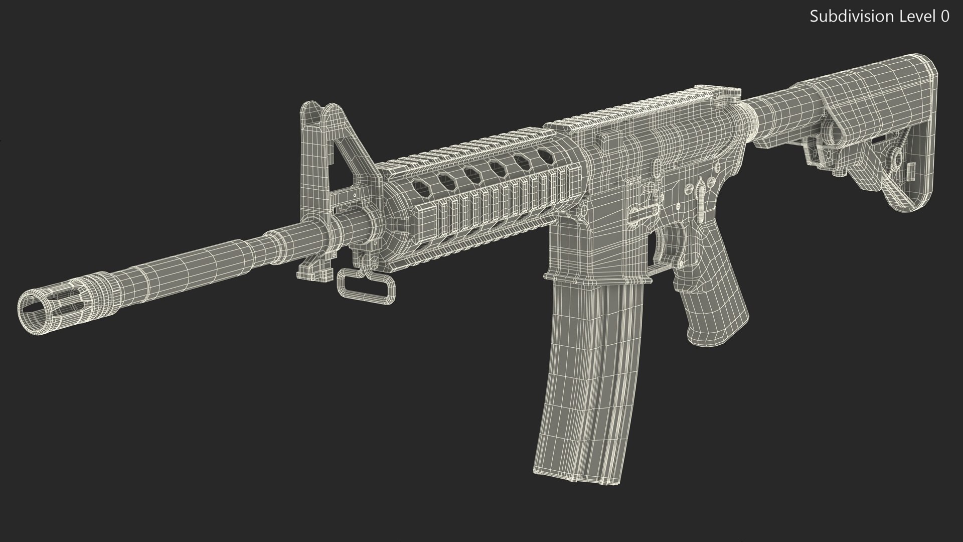 3D Assault Rifle With Rail System - TurboSquid 2211415