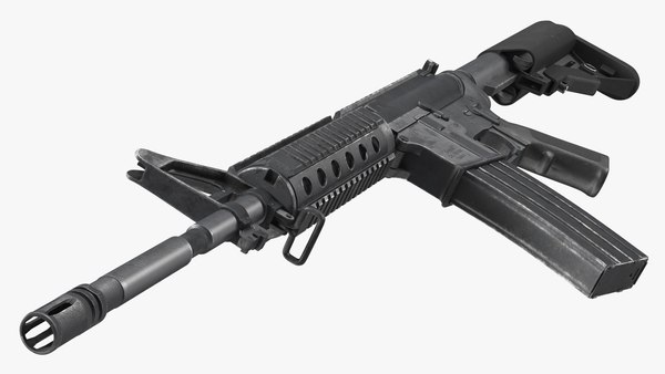 modelo 3d Rifle de asalto con sistema de rieles - TurboSquid 2211415